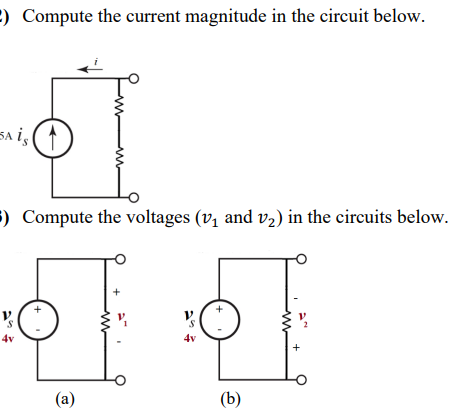 Solved Compute the current magnitude in the circuit below. | Chegg.com