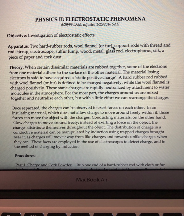 Solved Needing help writing an introduction for my physics | Chegg.com
