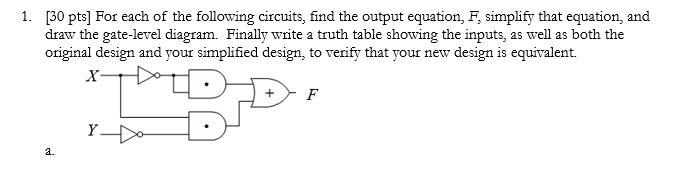 Solved 1. [30 pts] For each of the following circuits, find | Chegg.com