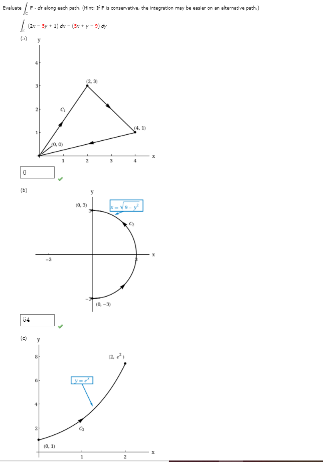 Solved Evaluate F. dr along each path. (Hint: If F is | Chegg.com