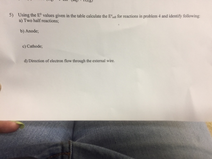 Solved Using The E Degree Values Given In The Table