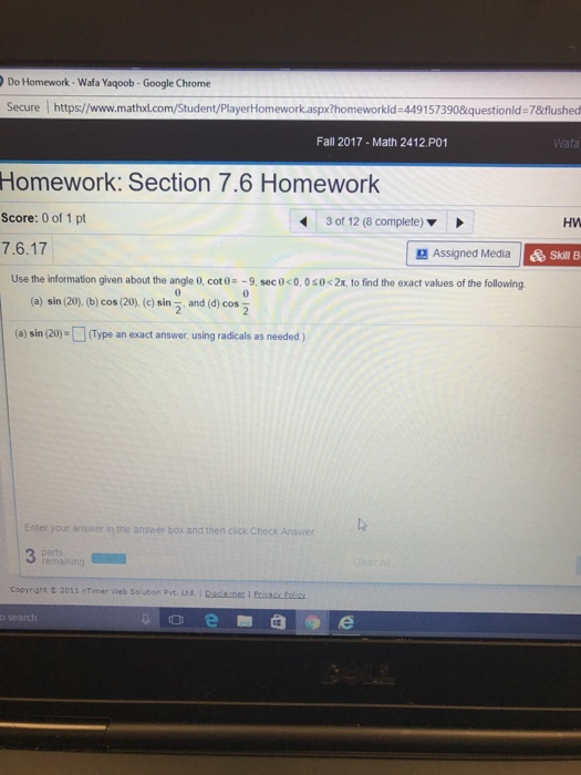 Solved Do Homework-Wafa Yagoob-Google Chrome Secure | Chegg.com