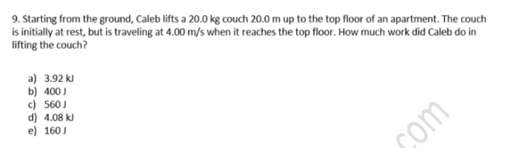 Solved Why can't you use W=Fdcos ? When I use the | Chegg.com