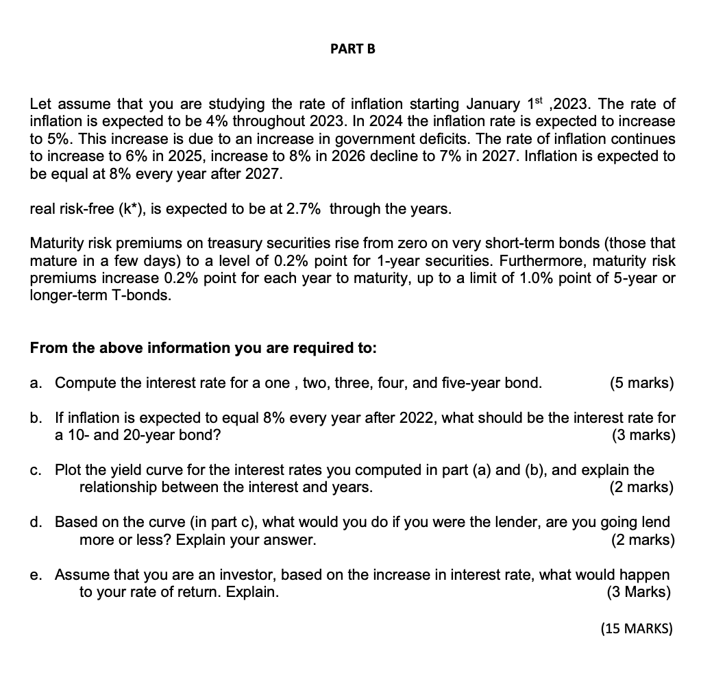 Solved PART B Let assume that you are studying the rate of | Chegg.com