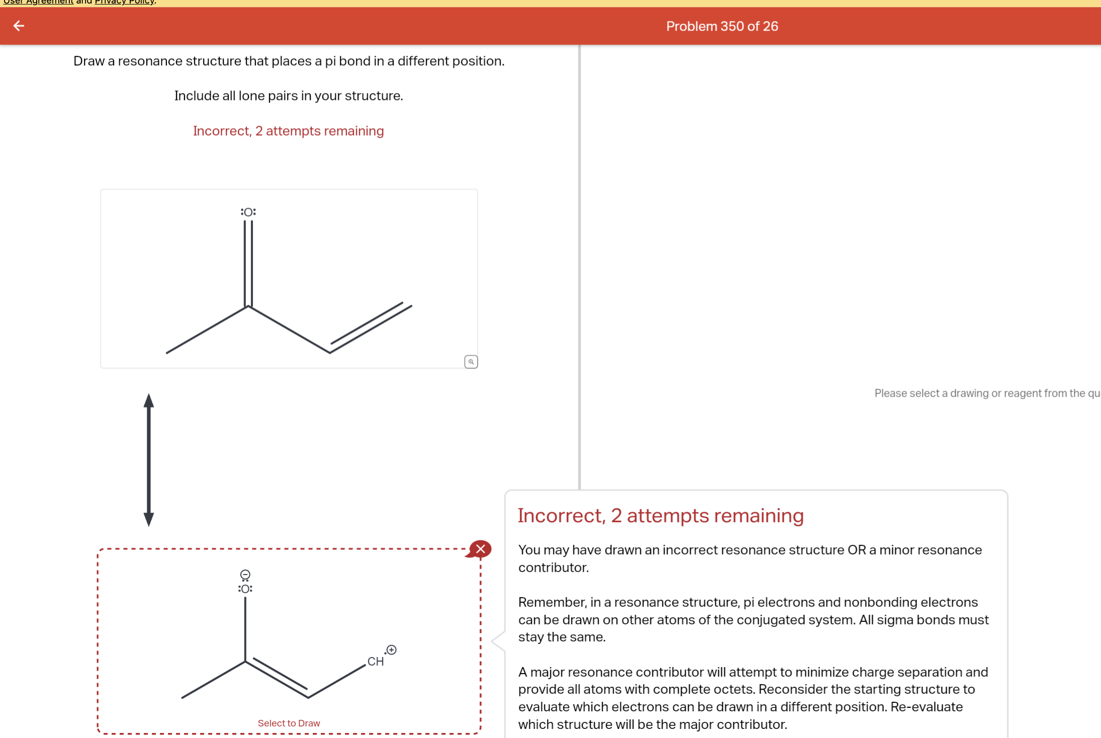 Solved Draw a resonance structure that places a pi bond in a | Chegg.com