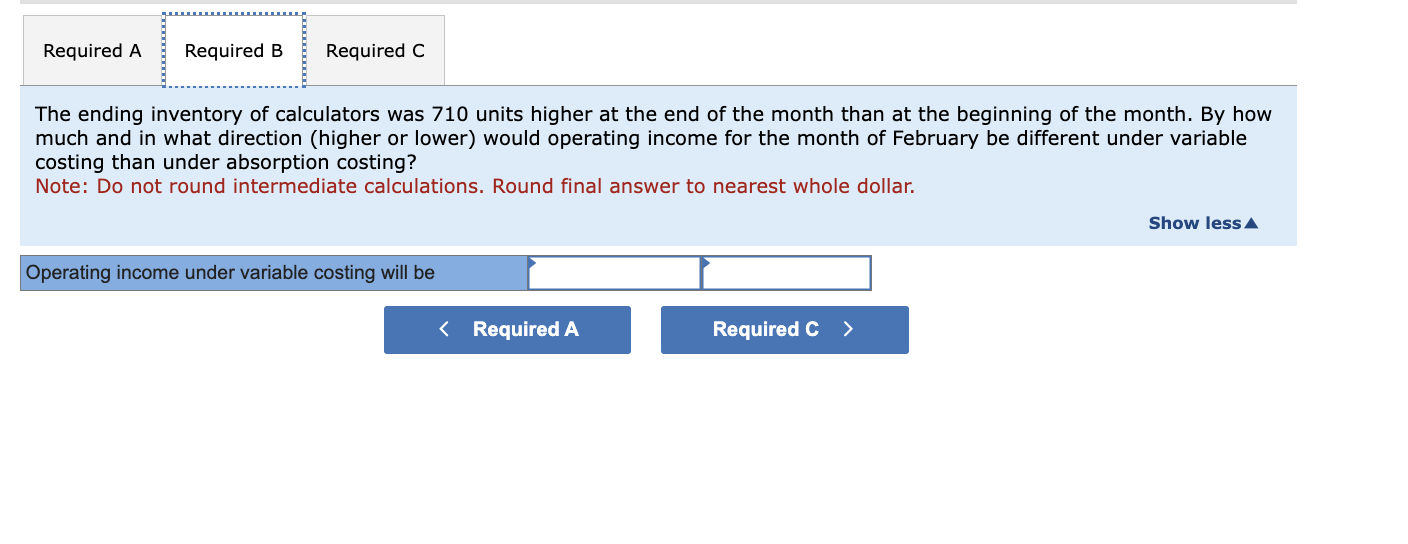 Solved Exercise 13-22 (Algo) Variable versus absorption | Chegg.com