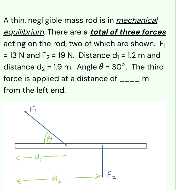 Solved A thin, negligible mass rod is in | Chegg.com