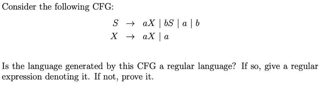 Solved Consider the following CFG: Is the language generated | Chegg.com