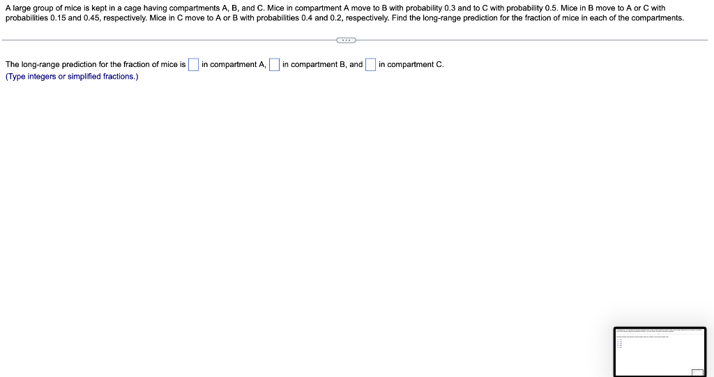 Solved A large group of mice is kept in a cage having | Chegg.com