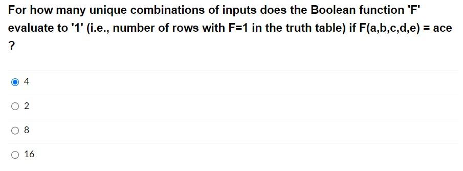 Solved For How Many Unique Combinations Of Inputs Does The 7835