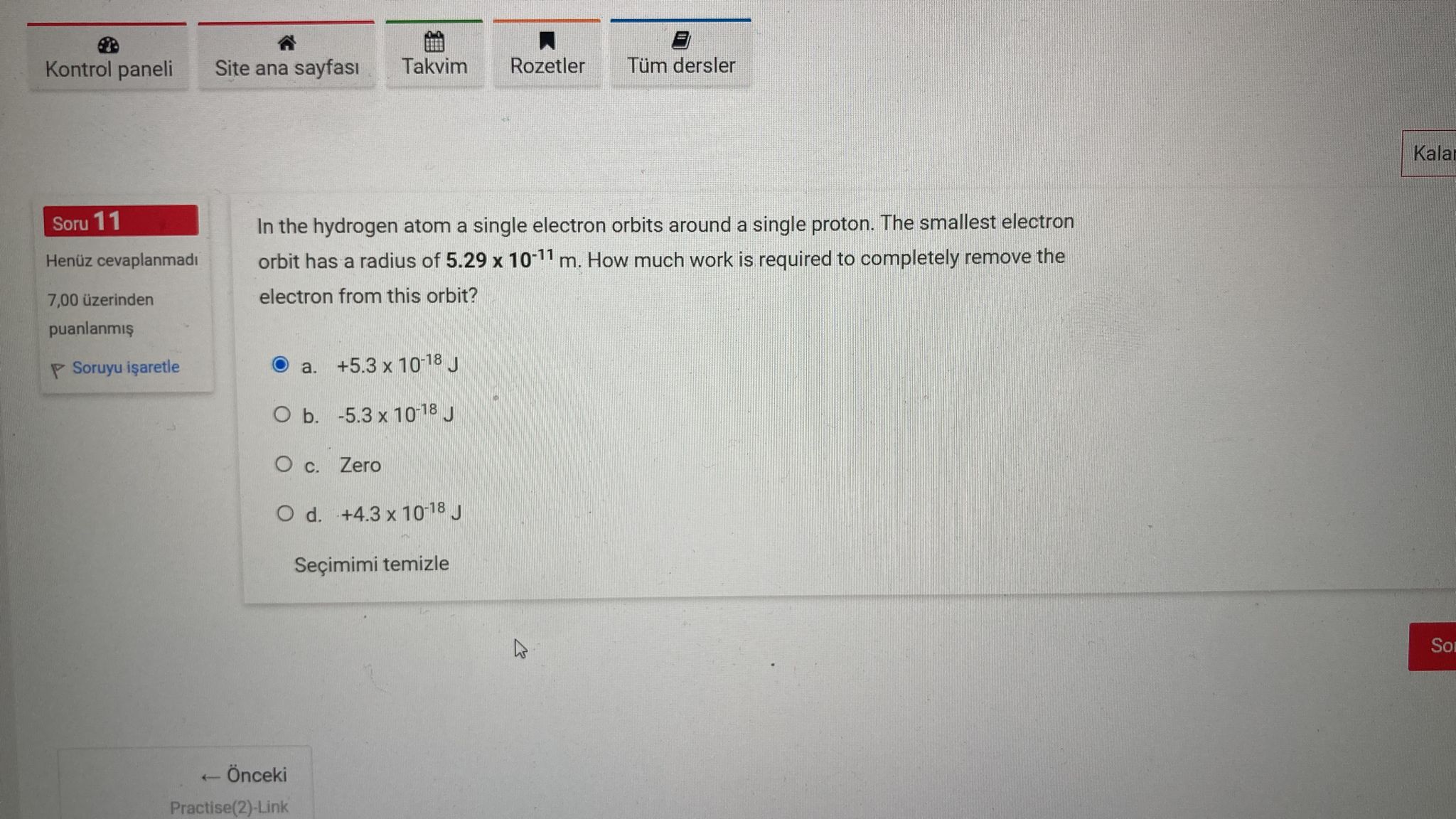 Solved Soru 11Henüz | Chegg.com
