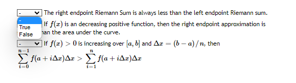 Solved The right endpoint Riemann Sum is always less than | Chegg.com