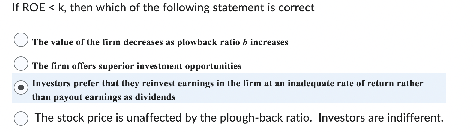 Solved If ROE | Chegg.com
