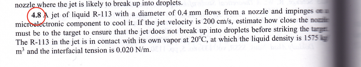 Solved nozzle where the jet is likely to break up into | Chegg.com