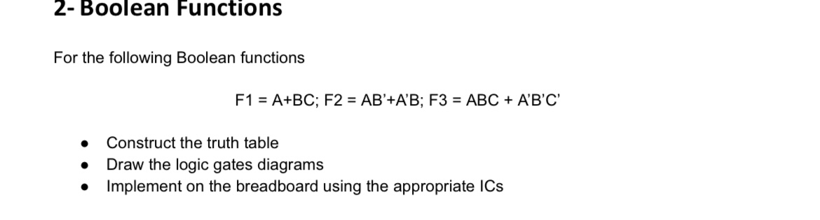 Solved 2-Boolean FunctionsFor the following Boolean | Chegg.com