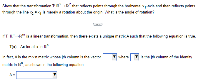 Solved Show that the transformation T:R2→R2 that reflects | Chegg.com