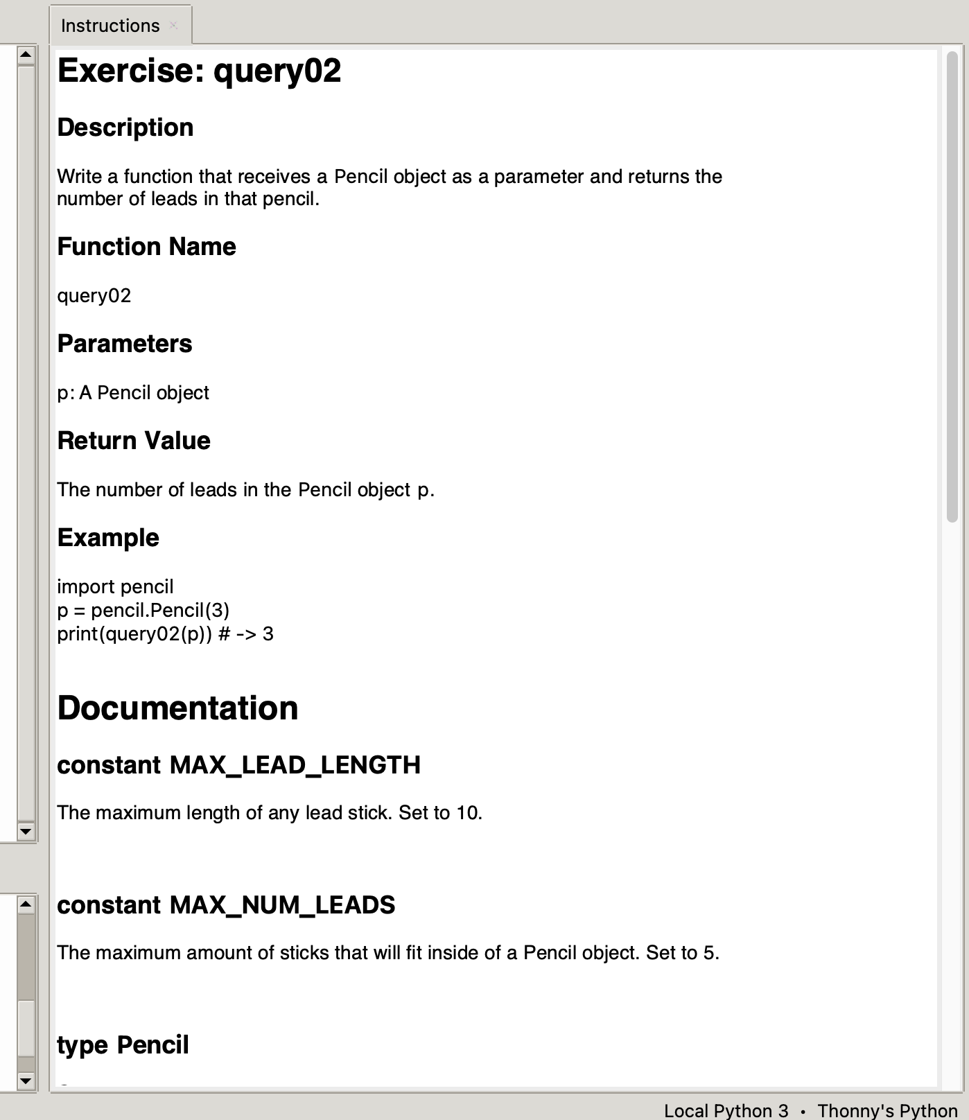 Solved Exercise: query02 Description Write a function that | Chegg.com