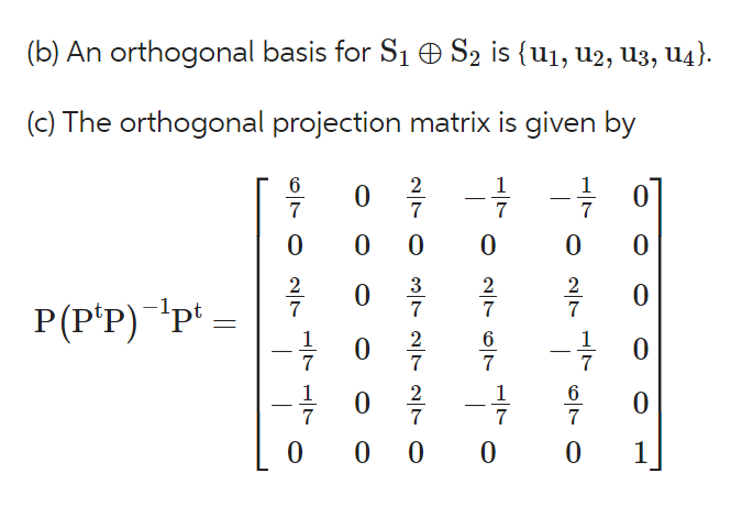 Solved 7. Let S1 be the one dimensional subspace R6 defined | Chegg.com
