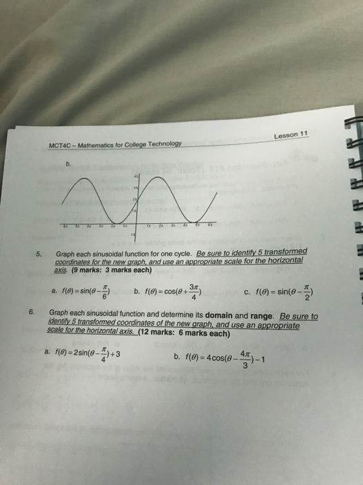 Solved MCT4C-Mathematics for College Technology Lesson 11 | Chegg.com