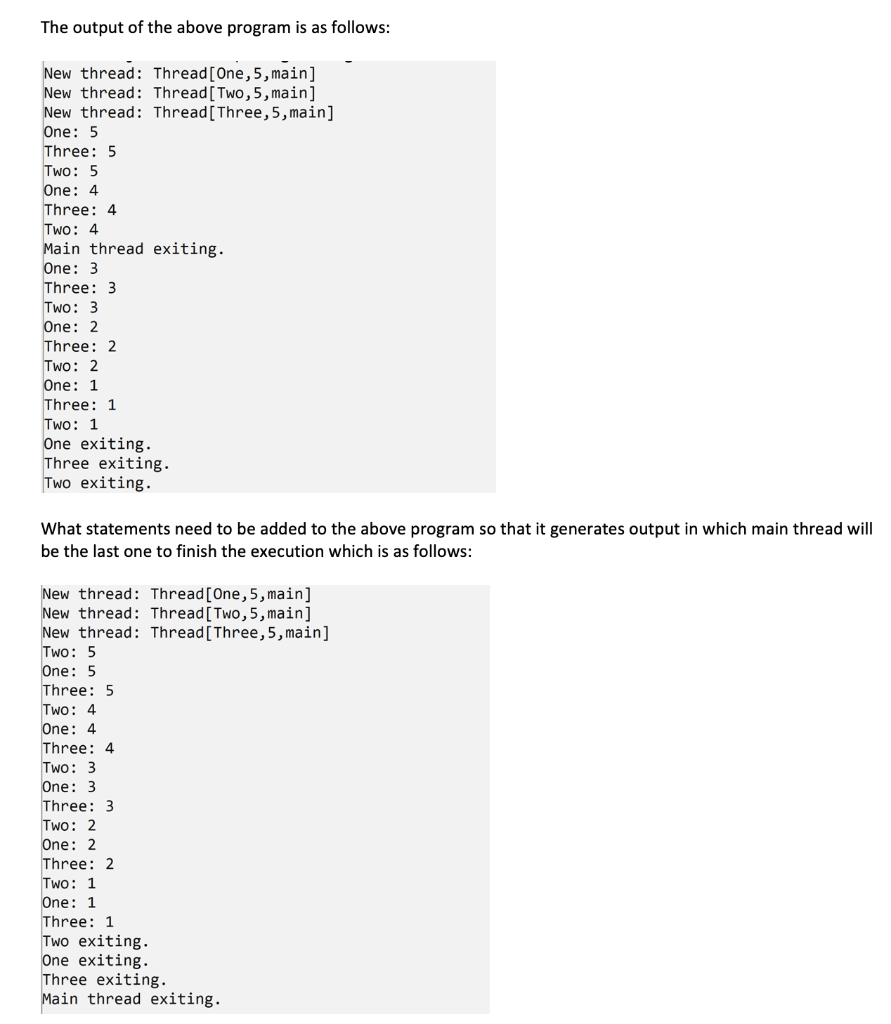 Solved class New Thread implements Runnable { String name; | Chegg.com
