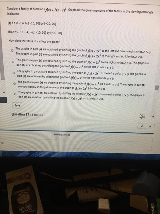 Solved Consider a family of functions f(x) = 2(x - | Chegg.com