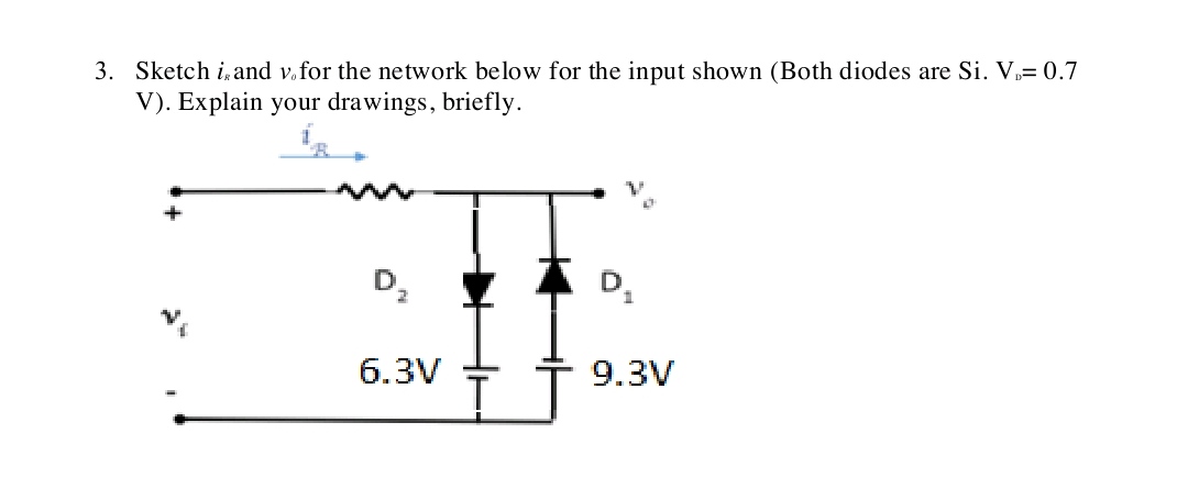 Sketch iR ﻿and v0 ﻿for the network below for the | Chegg.com
