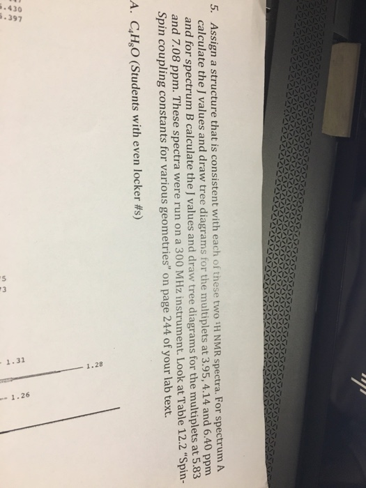Solved 5. Assign a structure that is consistent with each of | Chegg.com
