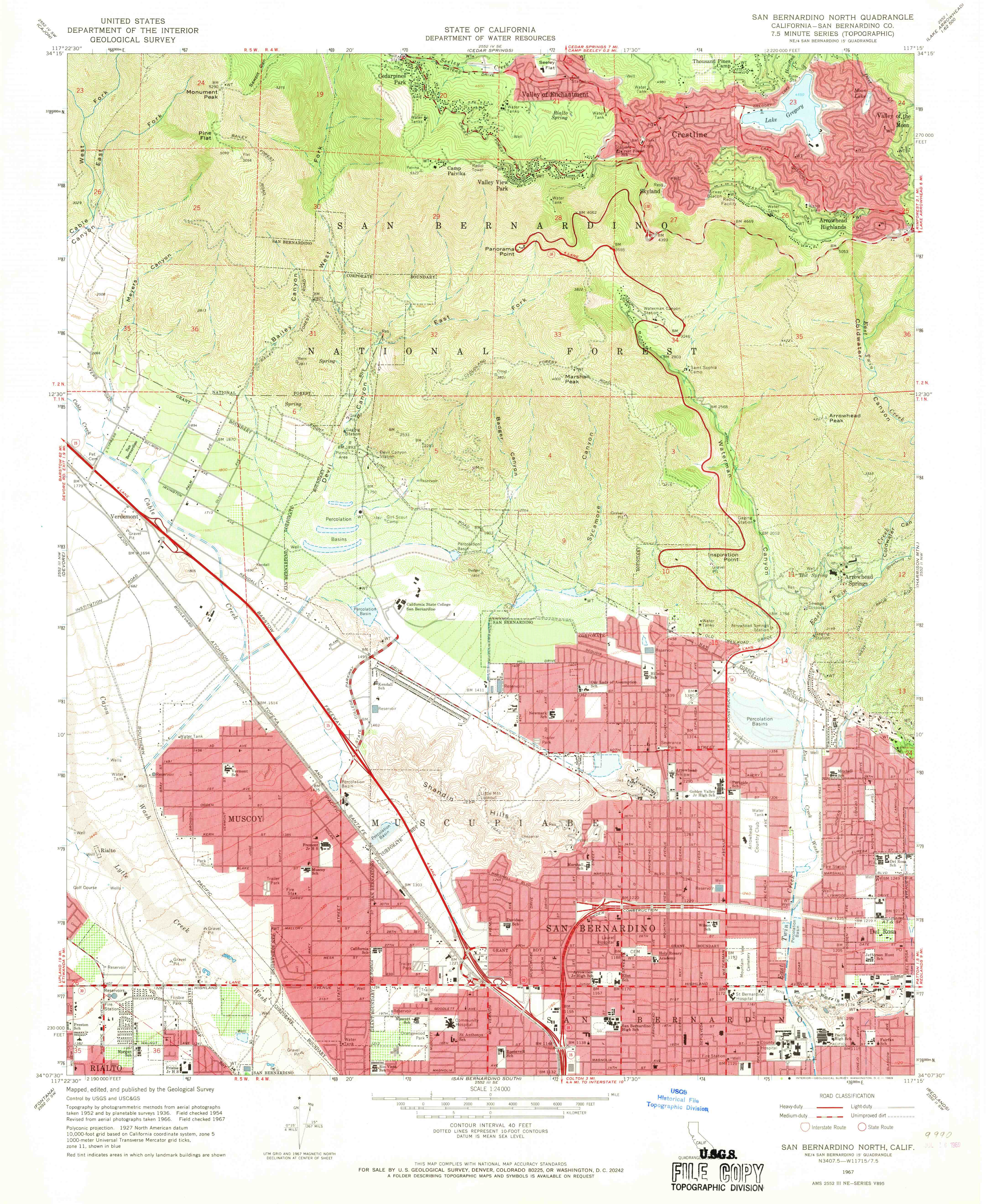 Solved Using the San Bernardino North Quadrangle map, answer | Chegg.com