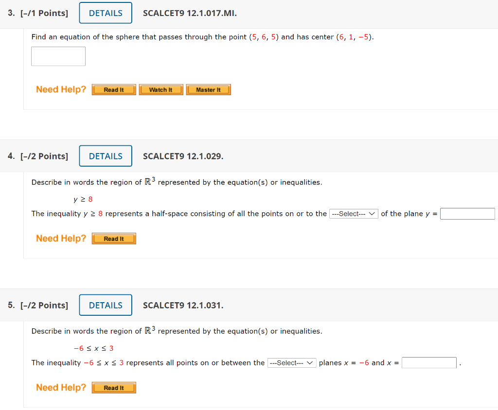 Solved 3. [-/1 Points] DETAILS SCALCET9 12.1.017.MI. Find an | Chegg.com