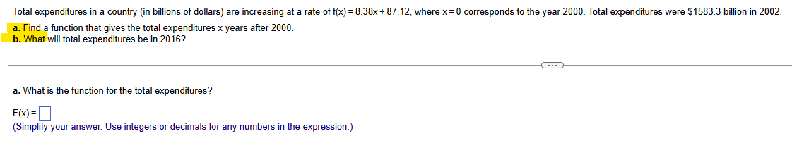 Solved Total expenditures in a country (in billions of | Chegg.com