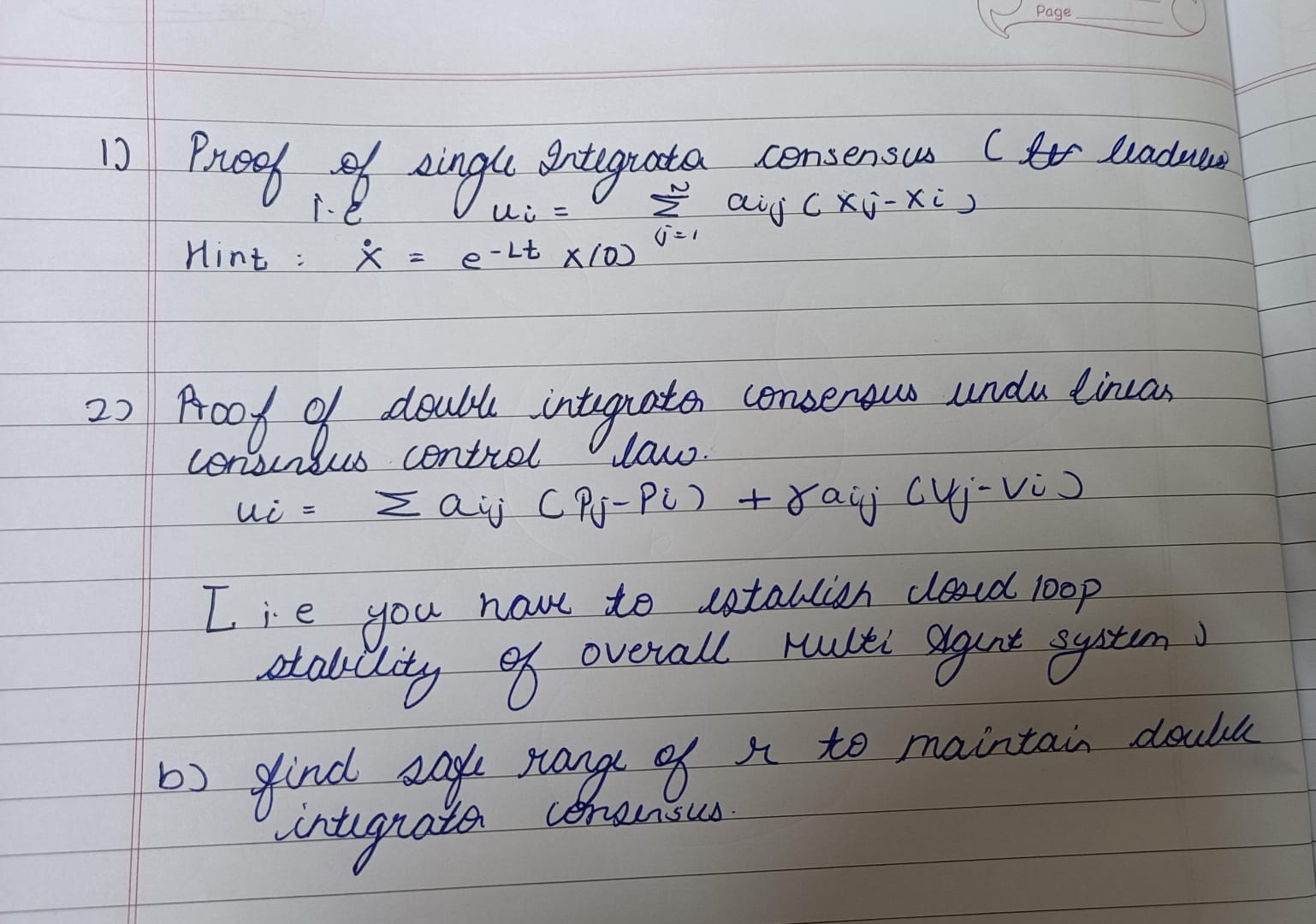 Solved ) Proof of single Integrata consensus C to leaderw 1. | Chegg.com