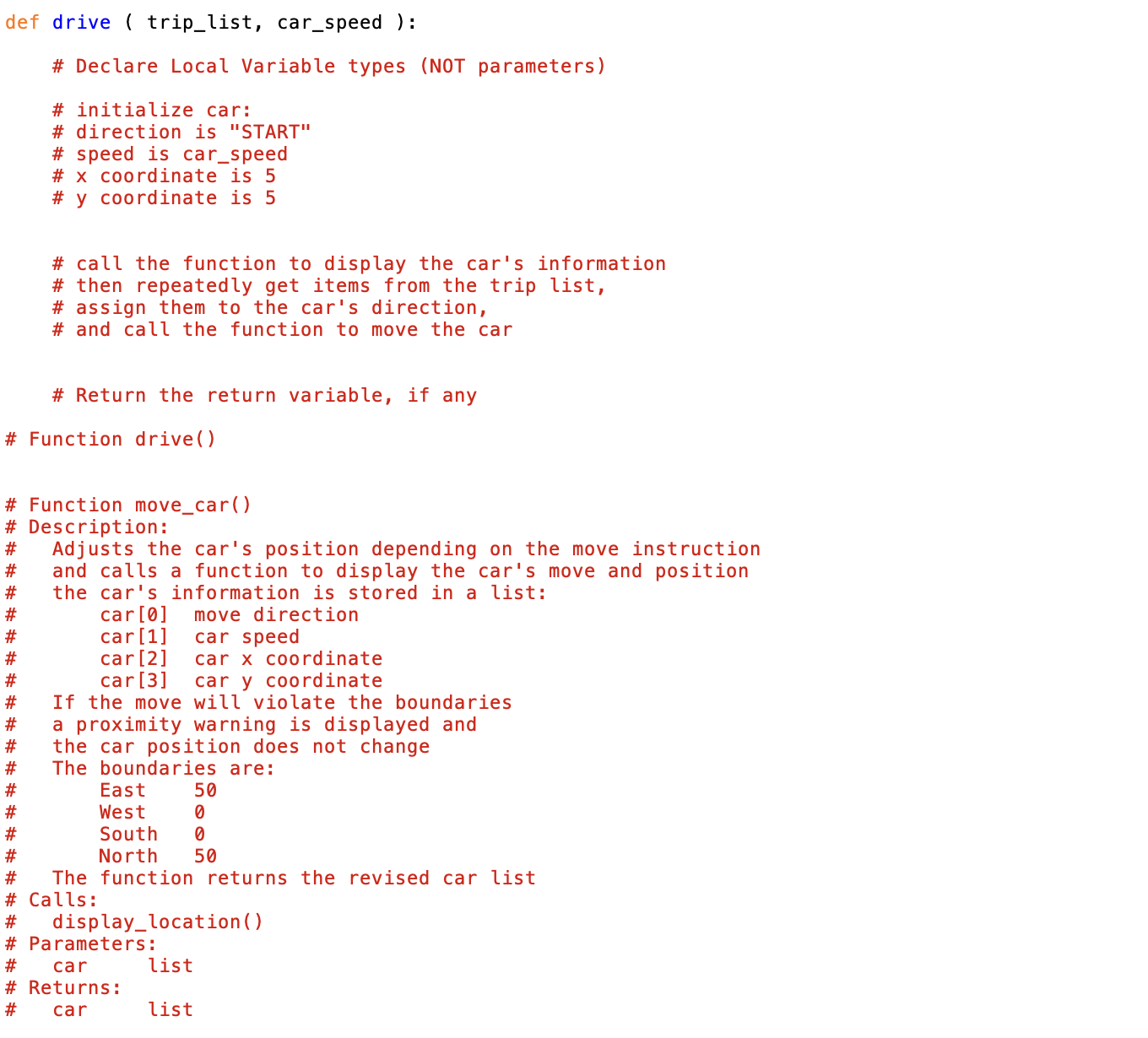 Solved Steps Write a main program named smarterCar.py that | Chegg.com