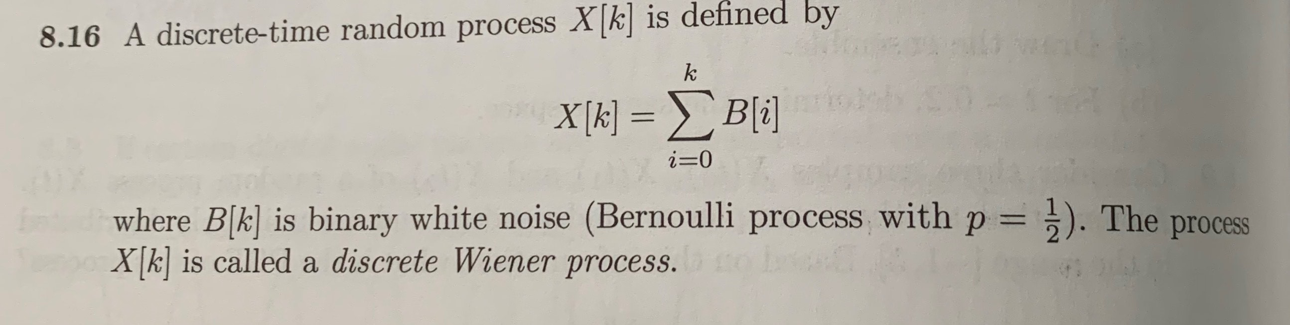 8.16 A discrete-time random process X[k] is defined | Chegg.com