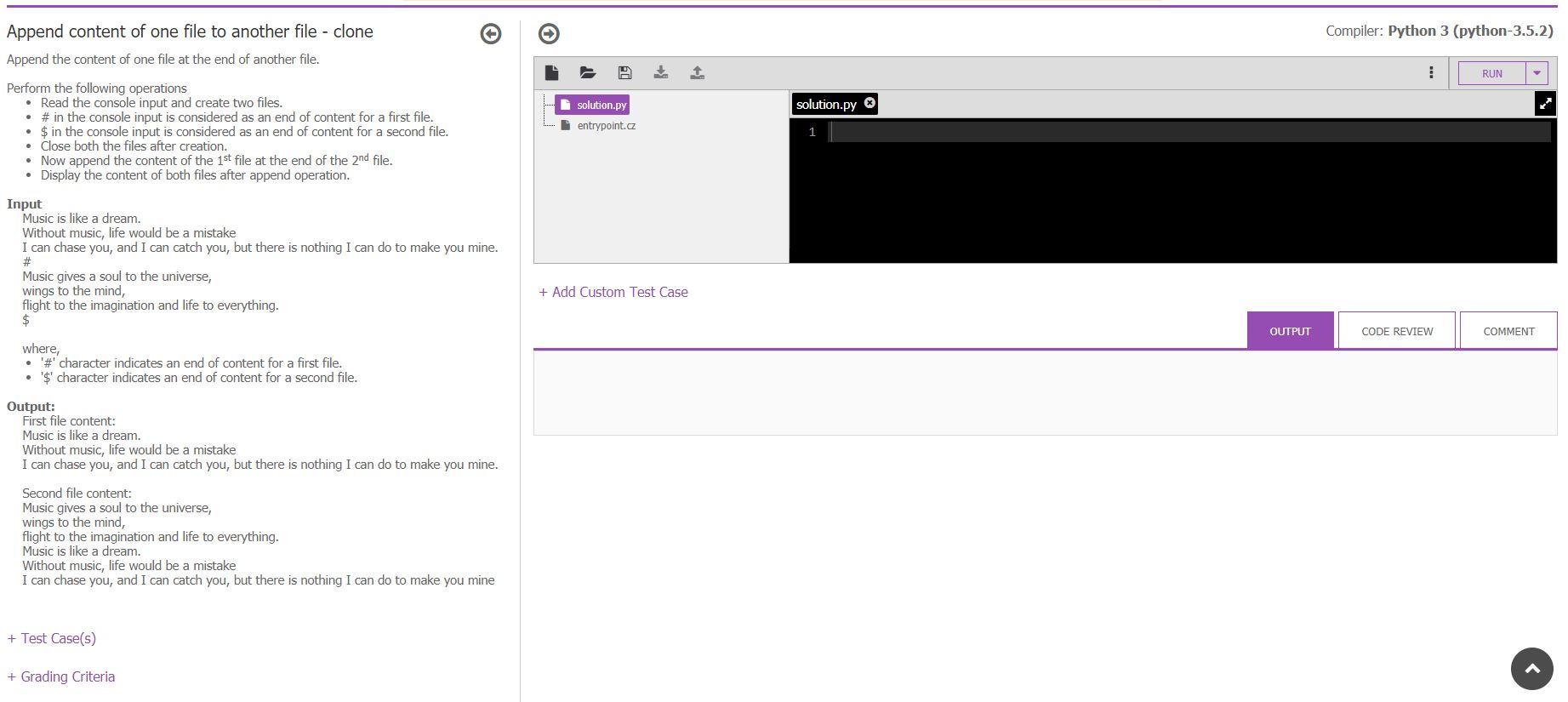 Solved Append content of one file to another file - clone | Chegg.com