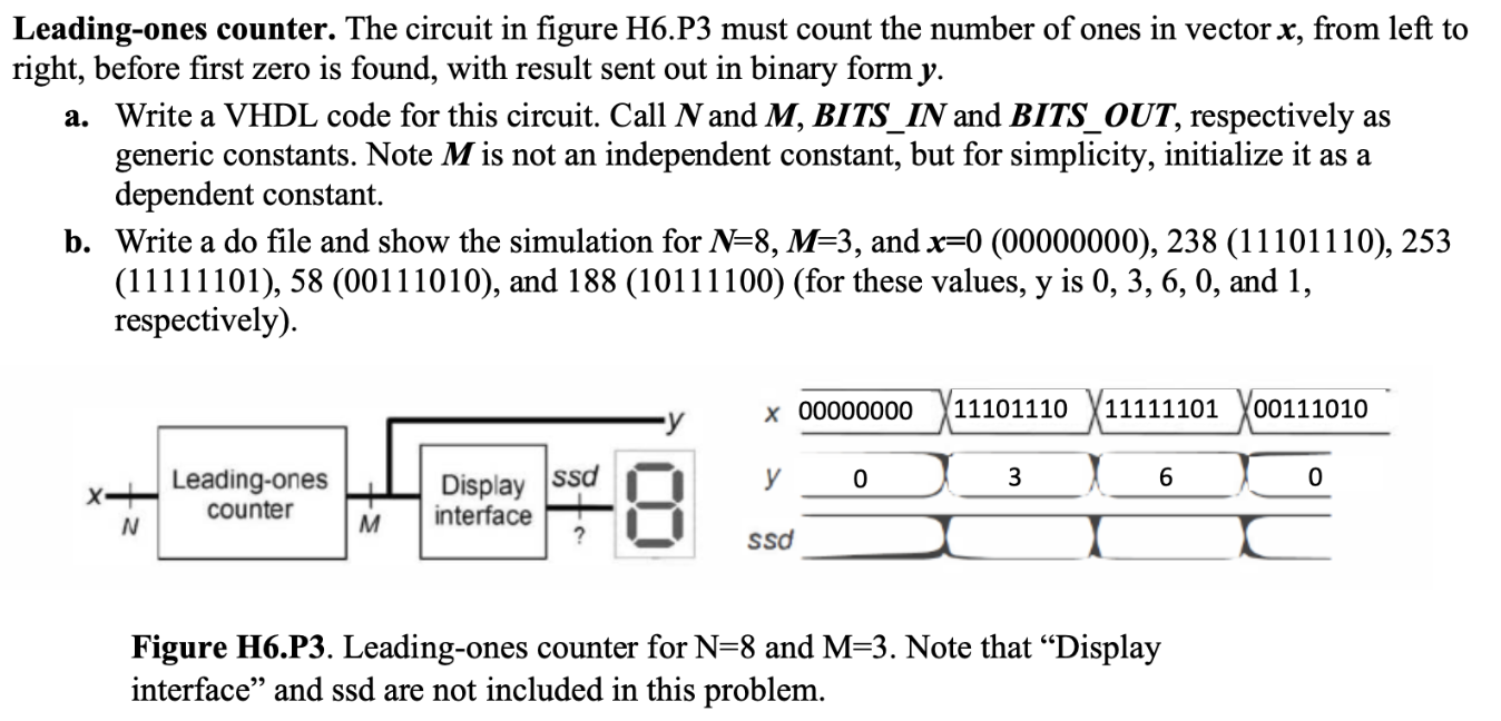 Solved Leading-ones counter. The circuit in figure H6.P3 | Chegg.com