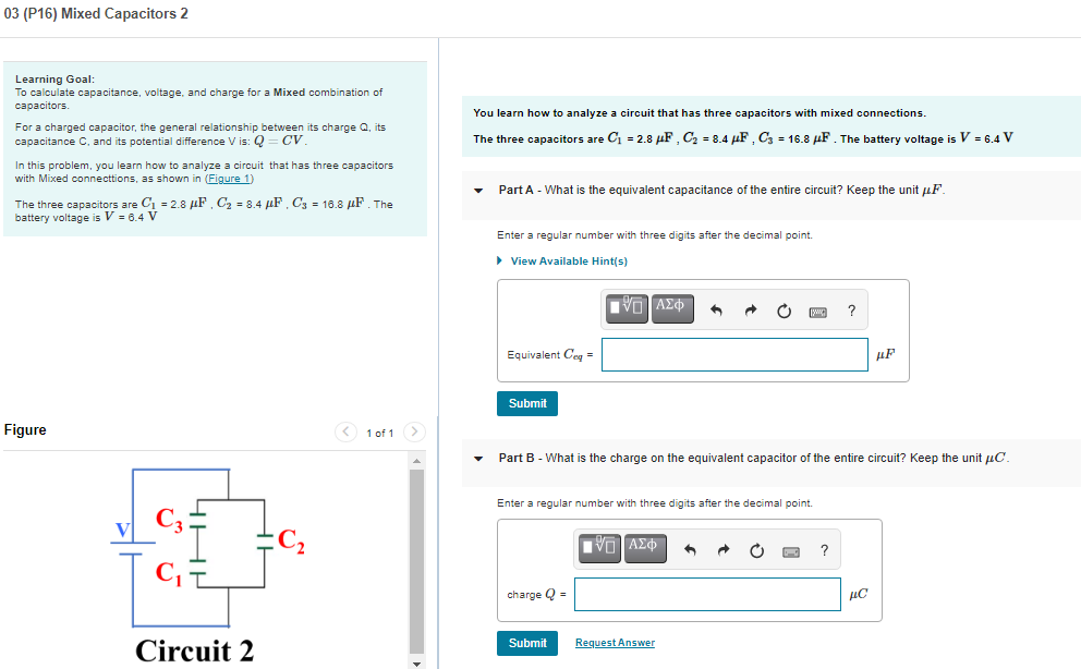 Solved 03 (P16) Mixed Capacitors 2 You learn how to analyze | Chegg.com