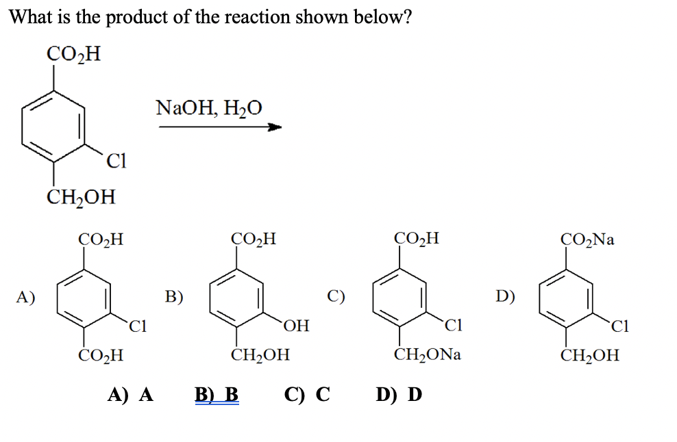 Solved What is the product of the reaction shown below? CO2H | Chegg.com