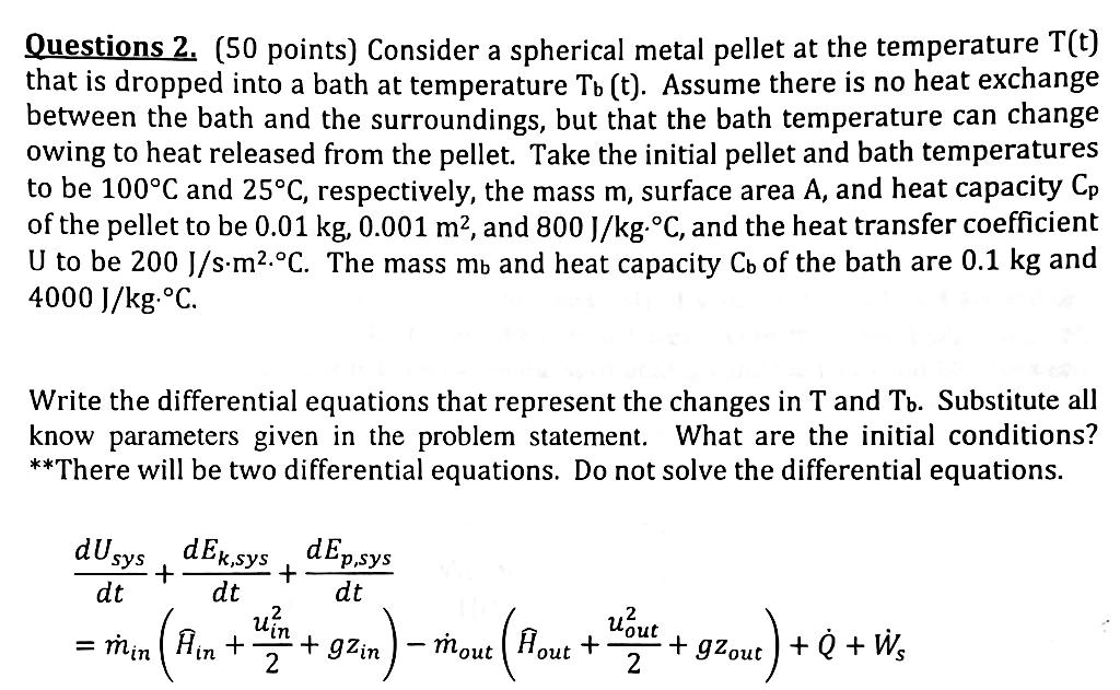 Solved Questions 2. (50 points) Consider a spherical metal | Chegg.com