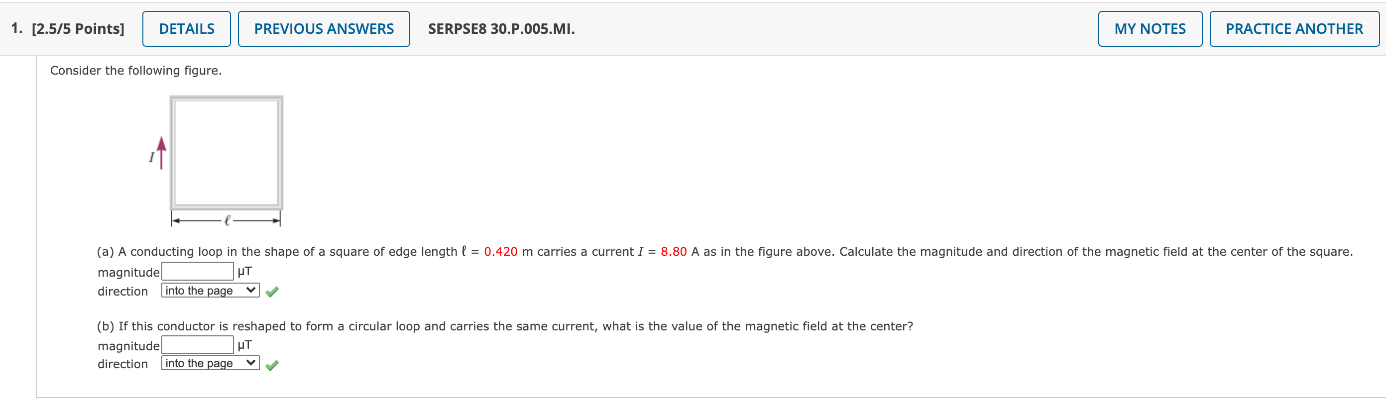 Solved 1. [2.5/5 Points] DETAILS PREVIOUS ANSWERS SERPSE8 | Chegg.com