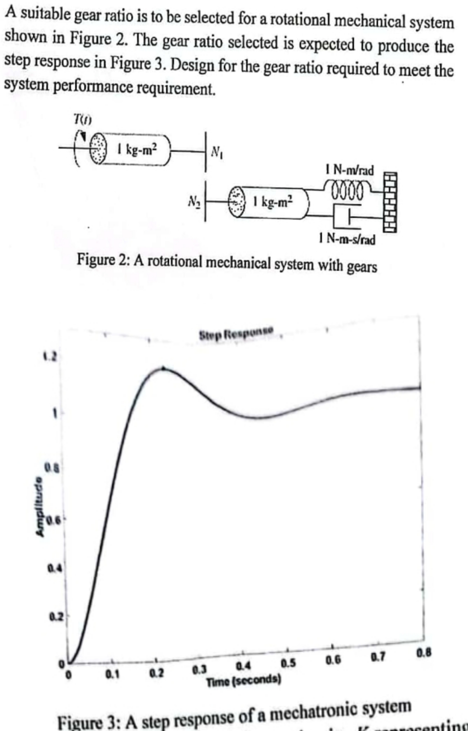 Solved A suitable gear ratio is to be selected for a | Chegg.com