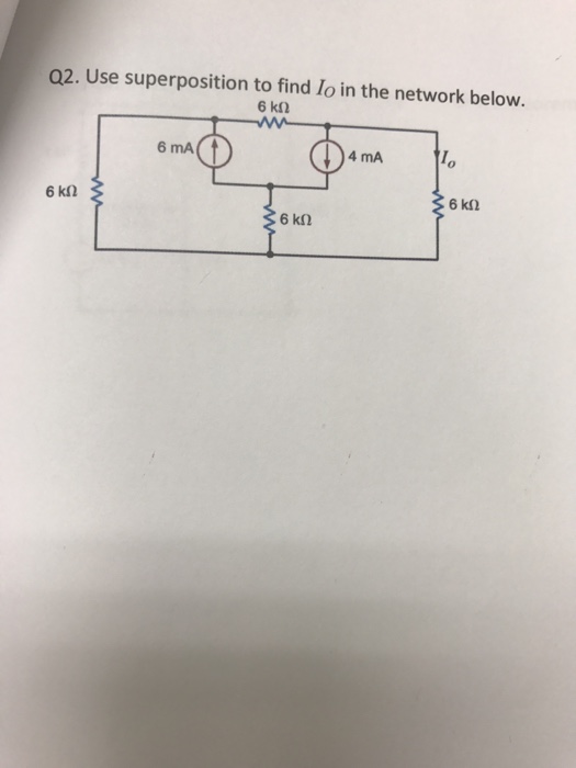 Solved Use superposition to find Io in the network below. | Chegg.com
