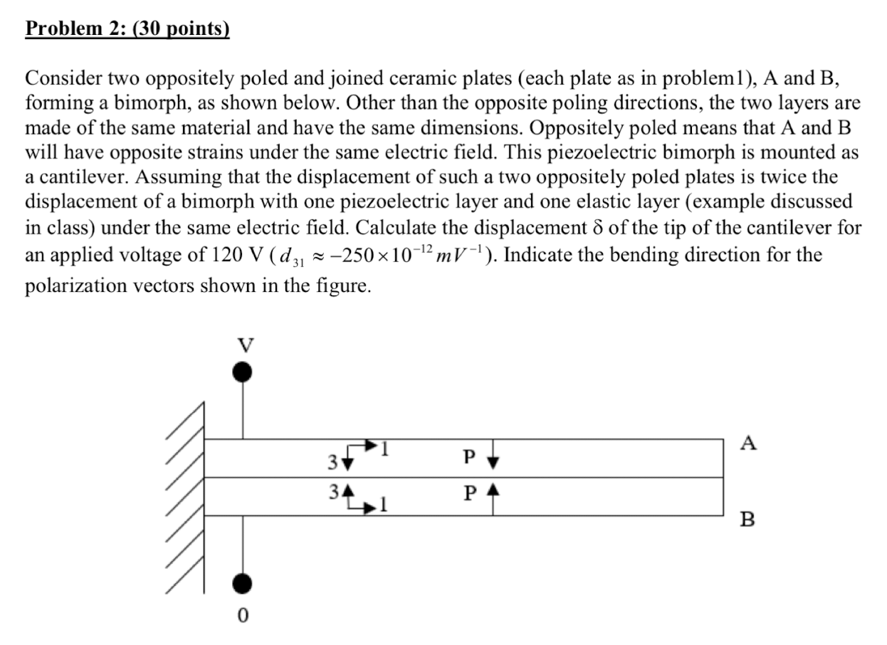 Solved Consider two oppositely poled and joined ceramic | Chegg.com