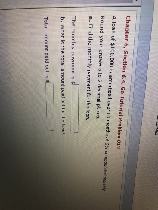 Solved Chapter 6, Section 6.4, Go Tutorial Problem 014 in | Chegg.com