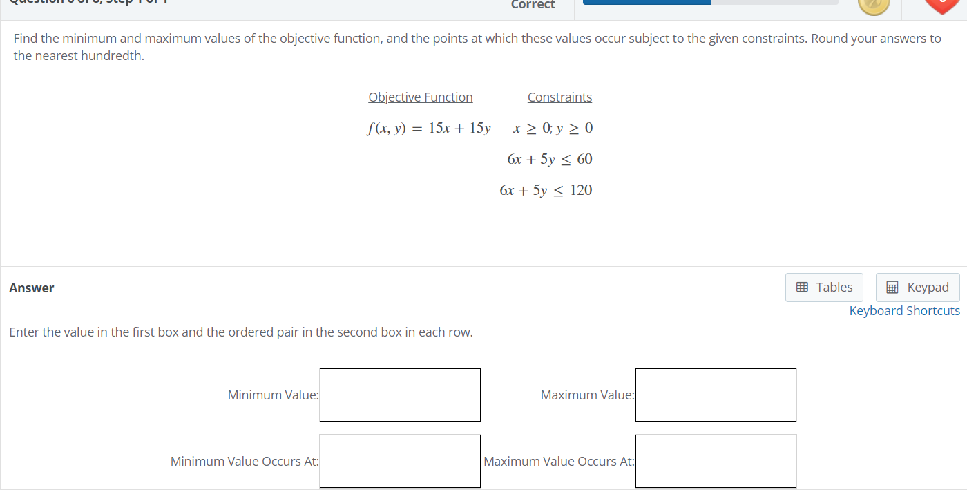 Solved Find the minimum and maximum values of the objective | Chegg.com