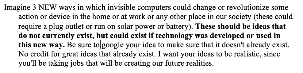 Solved Imagine 3 NEW ways in which invisible computers could | Chegg.com