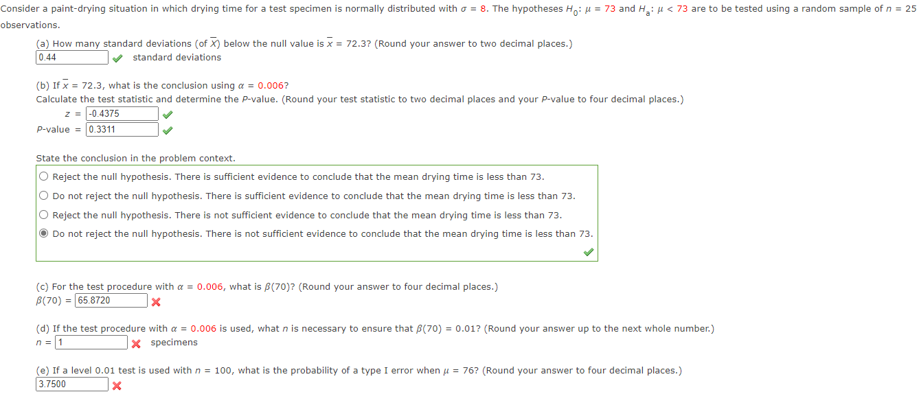 Solved servations. (a) How many standard deviations (of Xˉ ) | Chegg.com