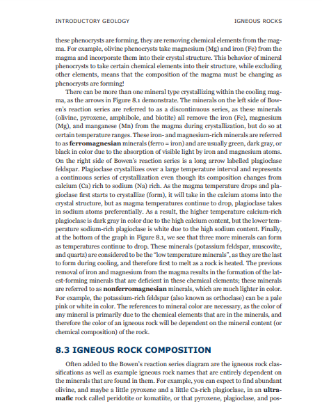 Solved: INTRODUCTORY GEOLOGY IGNEOUS ROCKS 8.8 STUDENT RES... | Chegg.com