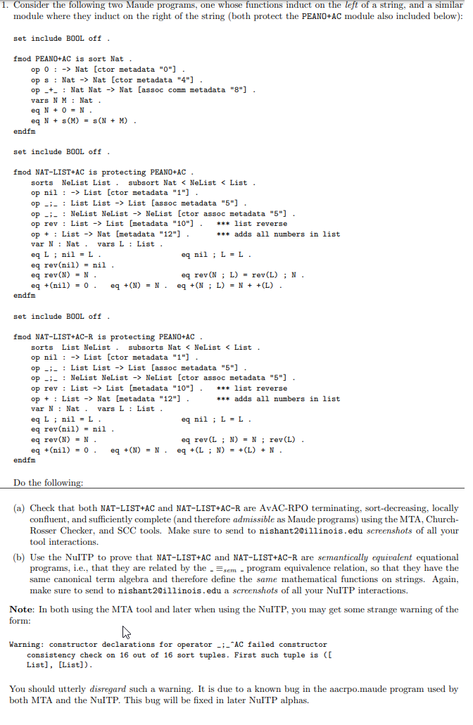 Do the following: (a) Check that both NAT-LIST+AC and | Chegg.com