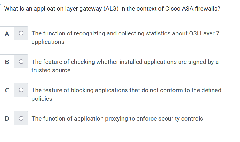 Solved What Is An Application Layer Gateway Alg ﻿in The