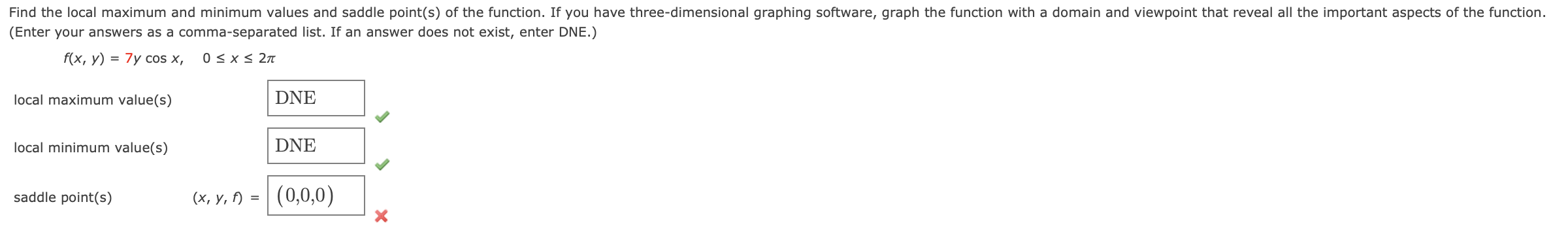 Solved (Enter your answers as a comma-separated list. If an | Chegg.com